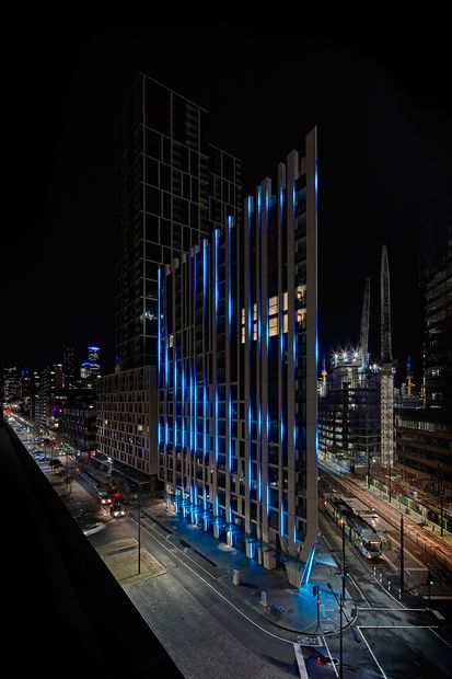 Light installation on Melbourne tower interprets real-time weather ...