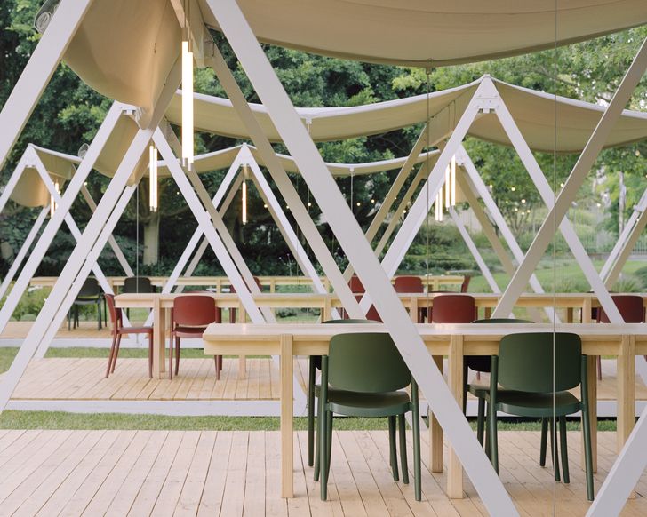 Garden gastronomy: NGV Outdoor Pavilions | ArchitectureAu