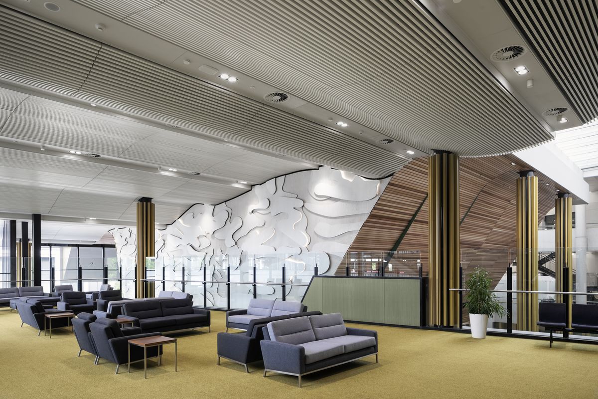 Screenwood ceilings at ACT Law Courts | ArchitectureAu