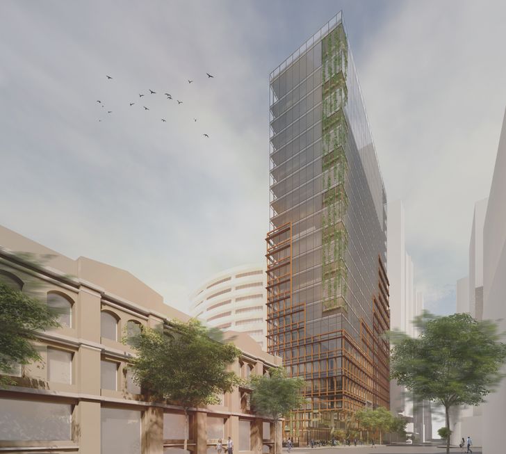 Terracotta lattice tower proposed for Brisbane | ArchitectureAu