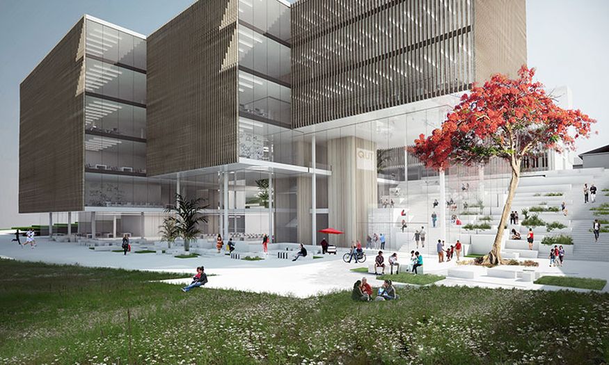 New QUT precinct to be "grounded" in landscape | ArchitectureAu