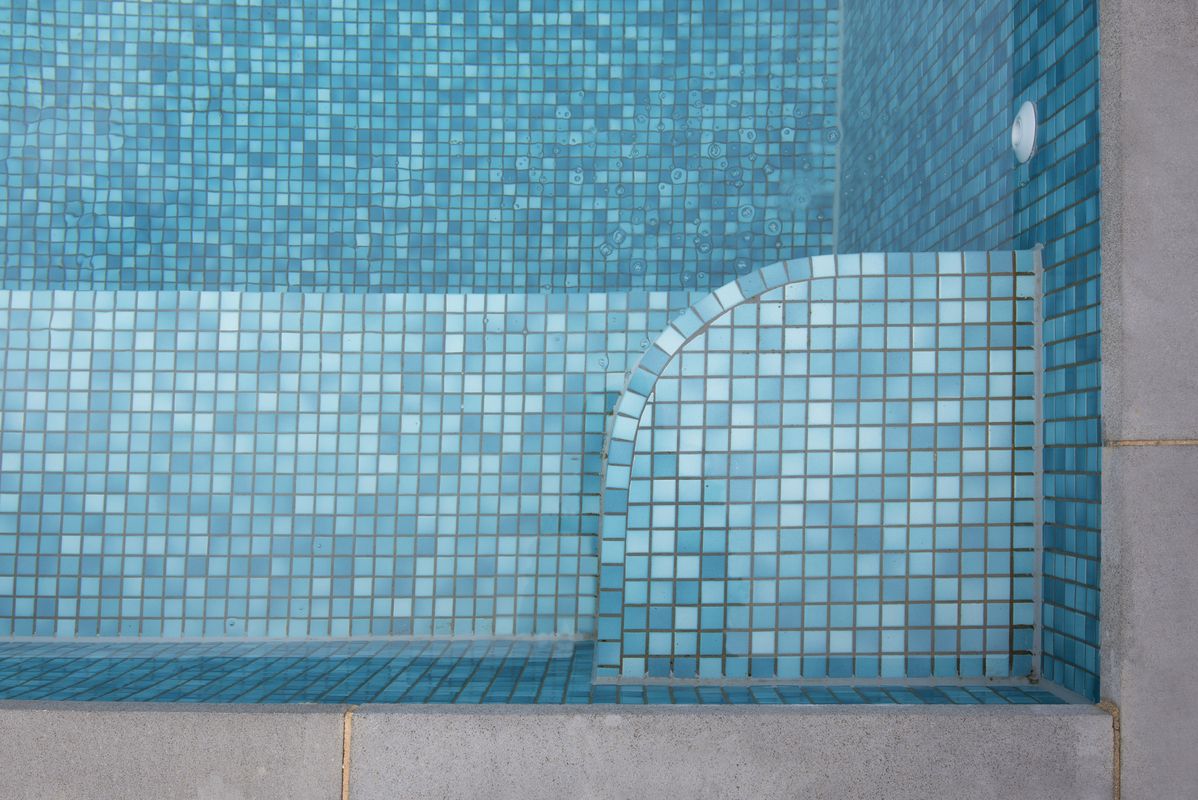 Fresh pool mosaic tiles by Klay Tiles and Facades | ArchitectureAu