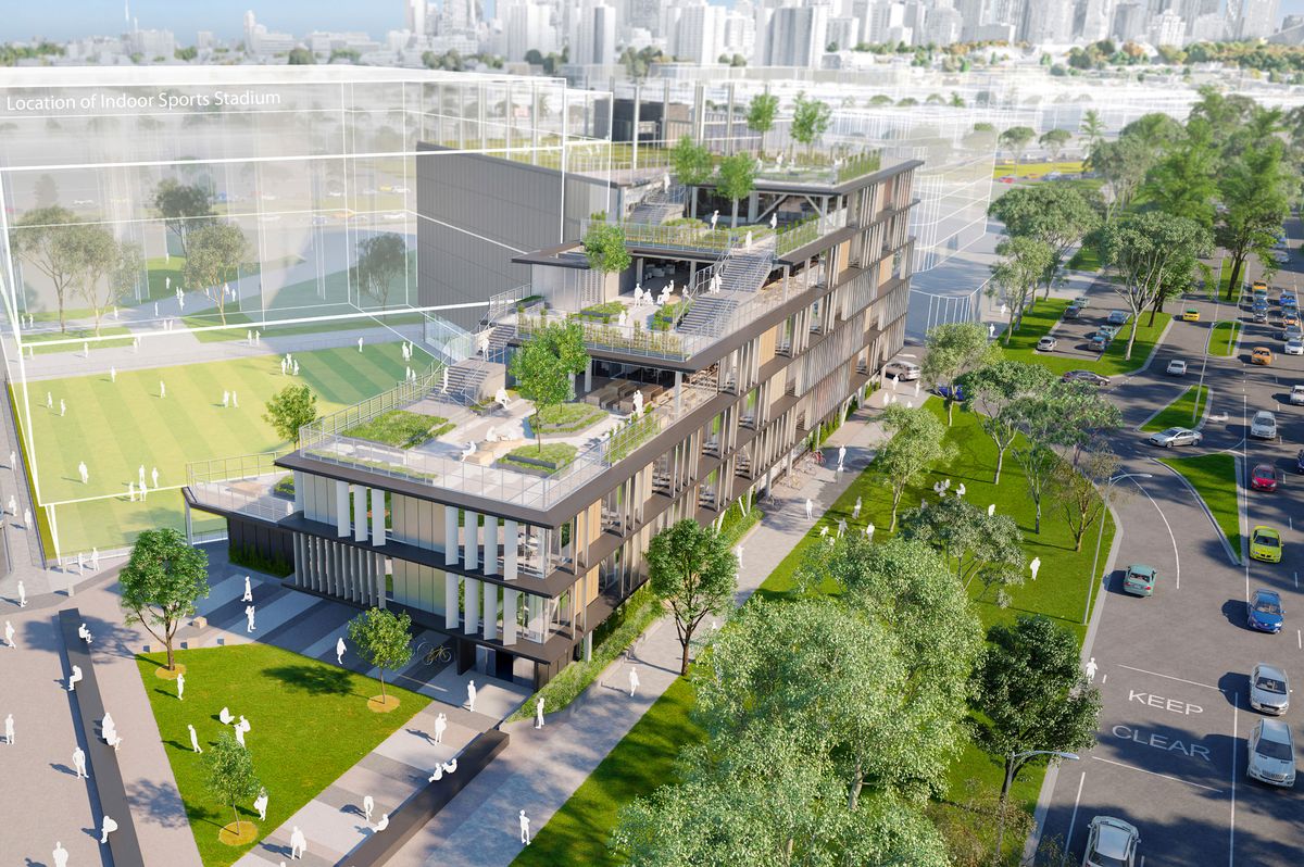 Design unveiled for vertical school campus at historic gasworks site ...
