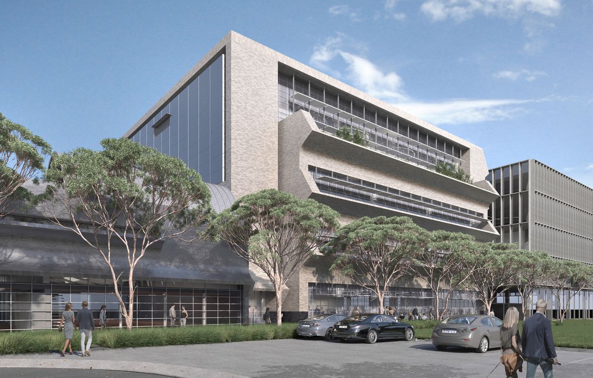 Smart Design Studio’s next curved brick office building | ArchitectureAu