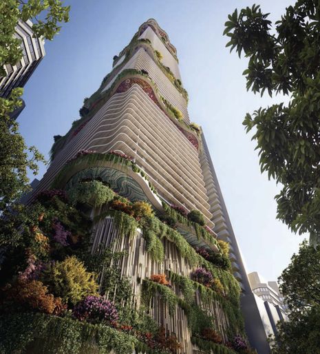 Nature-inspired tower proposed in Brisbane's CBD | ArchitectureAu