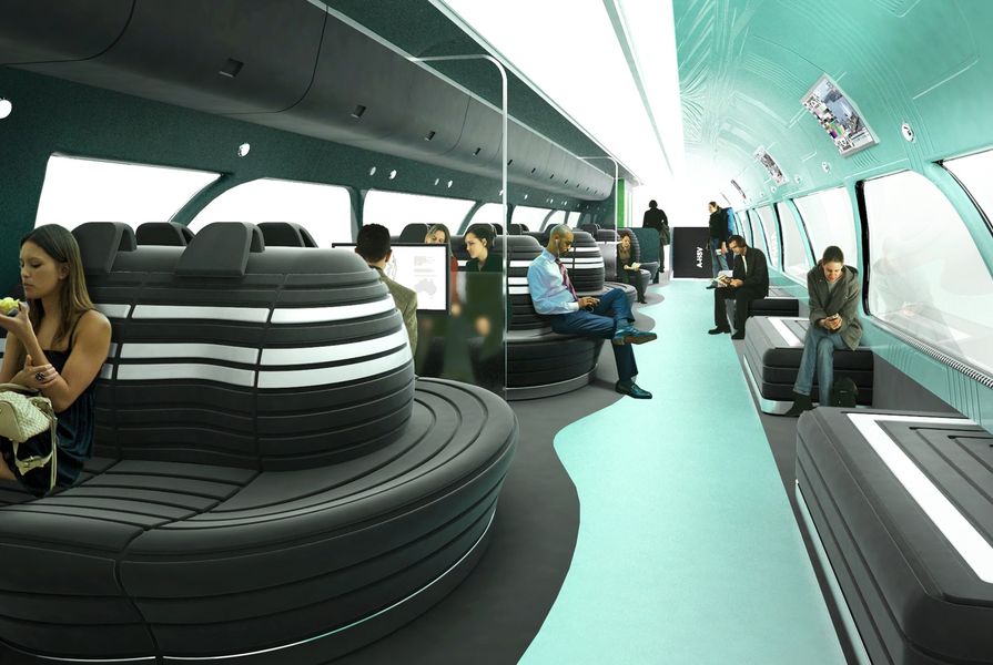 Hassell's high-speed train proposal | ArchitectureAu