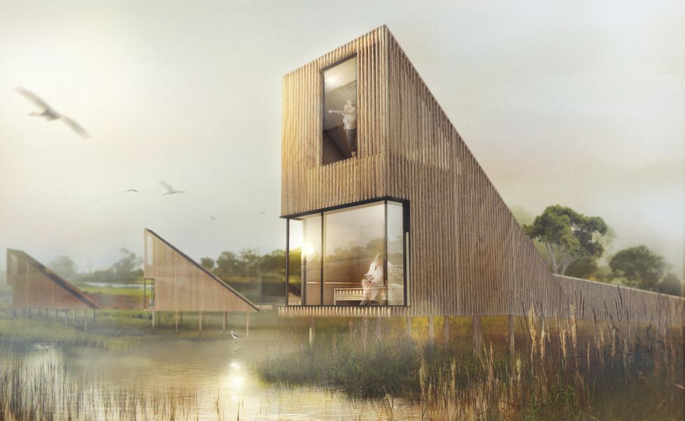 Cumulus designs prefabricated pods for Murray River | ArchitectureAU