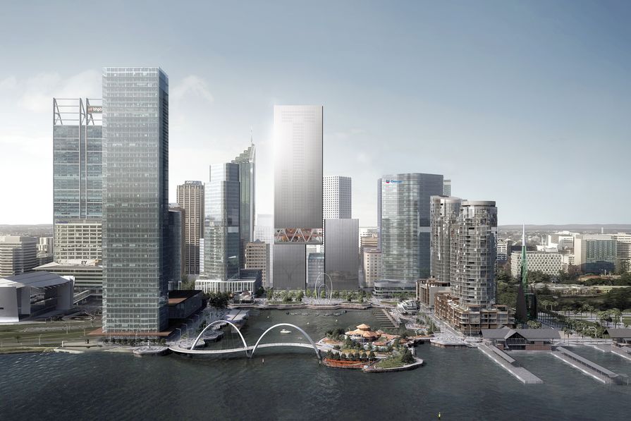 New York architect revises major Elizabeth Quay two-tower development ...