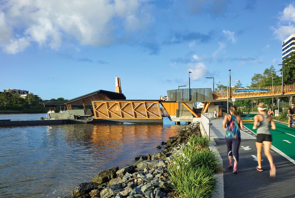 Going with the flow: Brisbane’s new ferry terminals | Landscape Australia