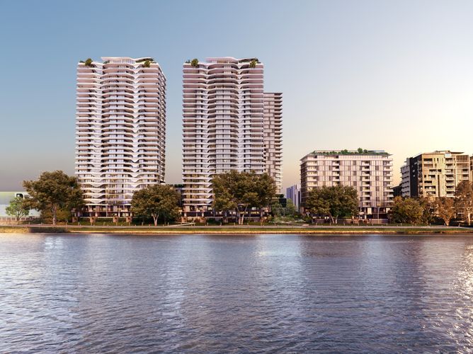 Proposal lodged for six-tower riverfront precinct at former industrial ...