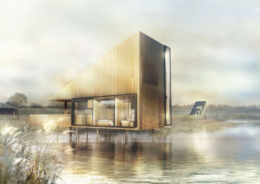 Cumulus designs prefabricated pods for Murray River | ArchitectureAu