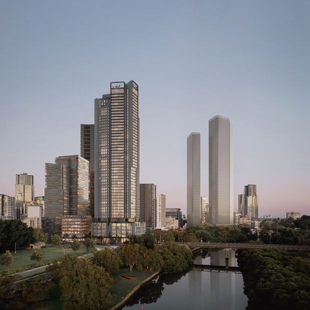 Two towers proposed for Parramatta riverfront | ArchitectureAu