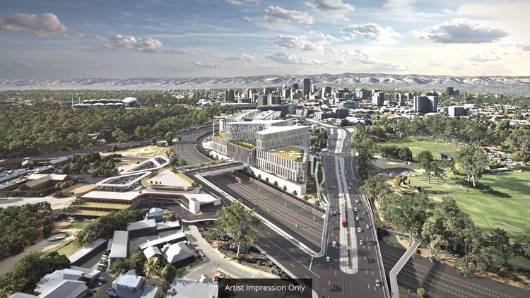New vertical car park at Adelaide hospital to enhance park surrounds ...
