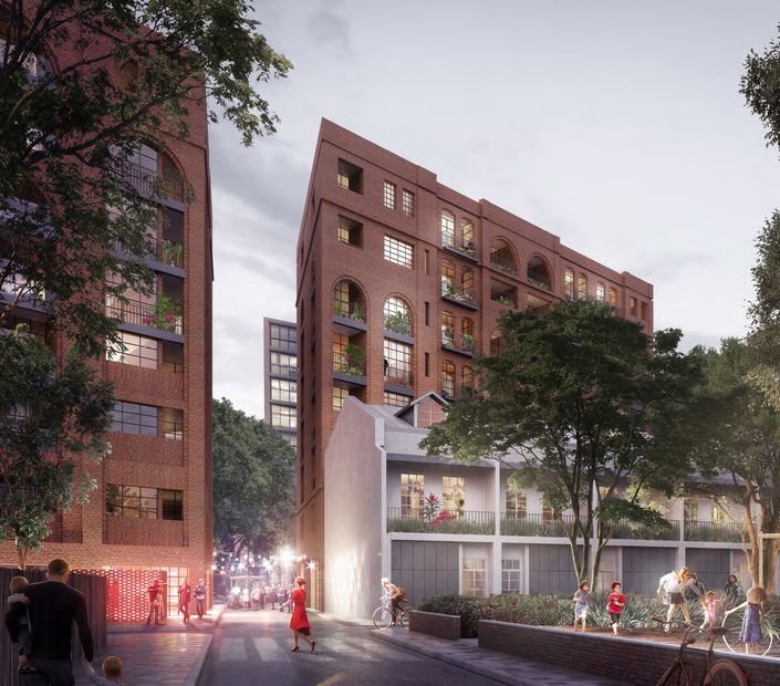 Social housing complex inspired by woolstores and terraces | ArchitectureAu