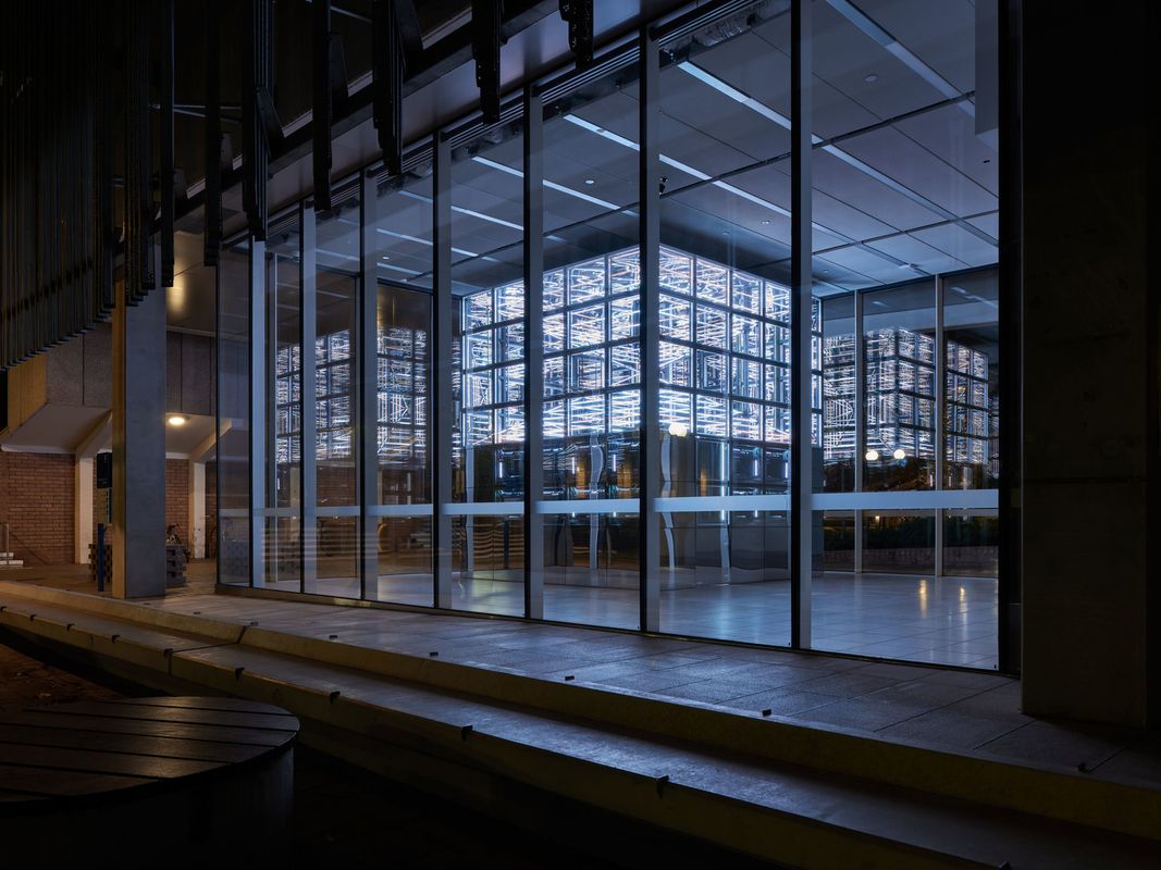 Glowing cube at the University of Melbourne a technological tool box ...