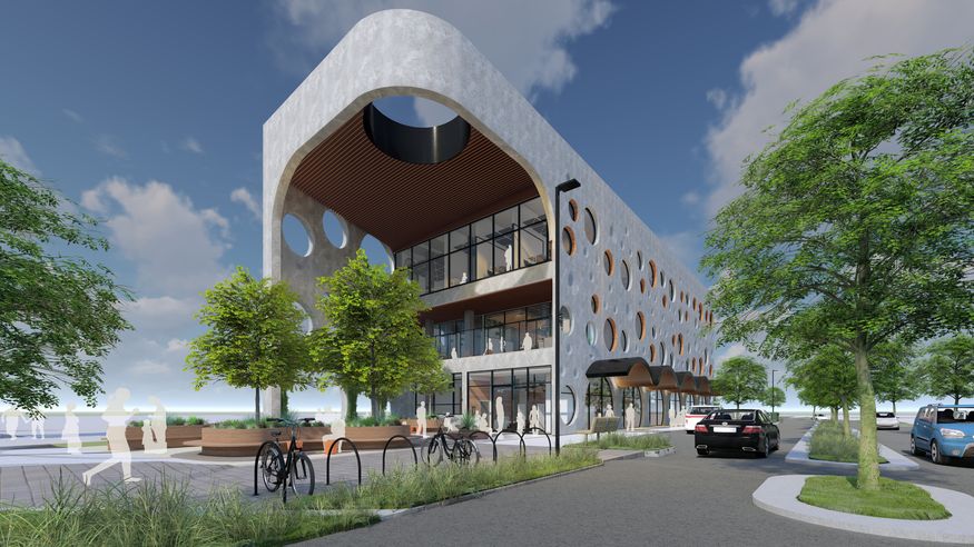 Geelong community library inspired by ‘living water’ | ArchitectureAu