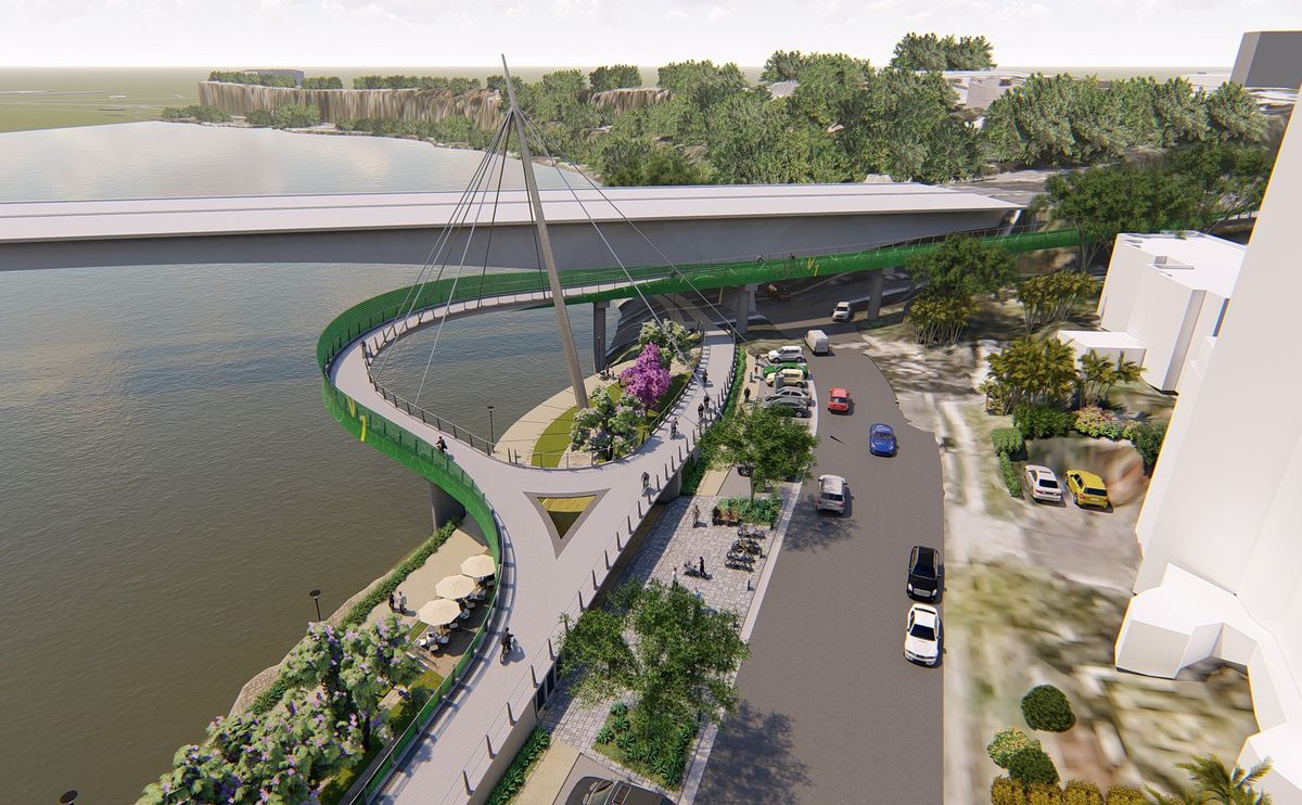 Bicycle bridge mooted for Brisbane | ArchitectureAu