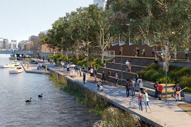 ‘Greenline’ promenade proposed for Melbourne's river edge | ArchitectureAu