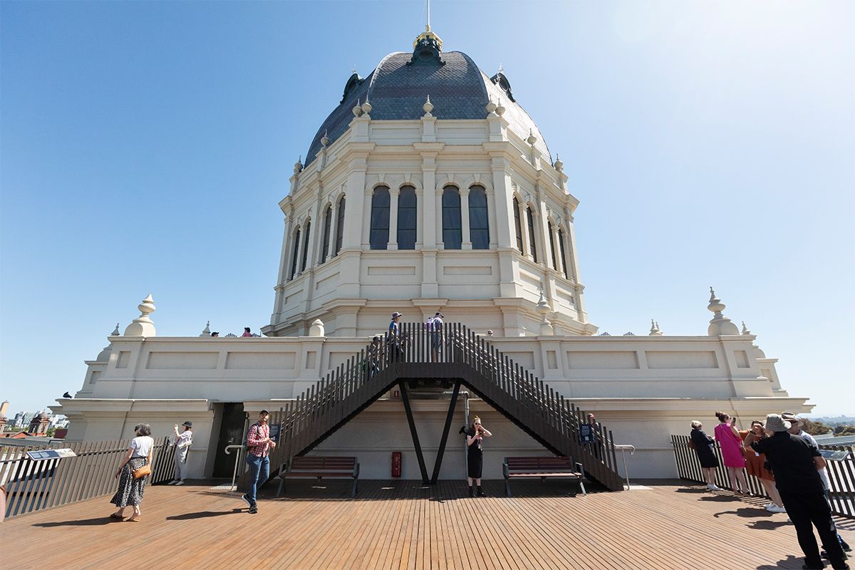 Royal Exhibition Building Dome Promenade by Lovell Chen | ArchitectureAu