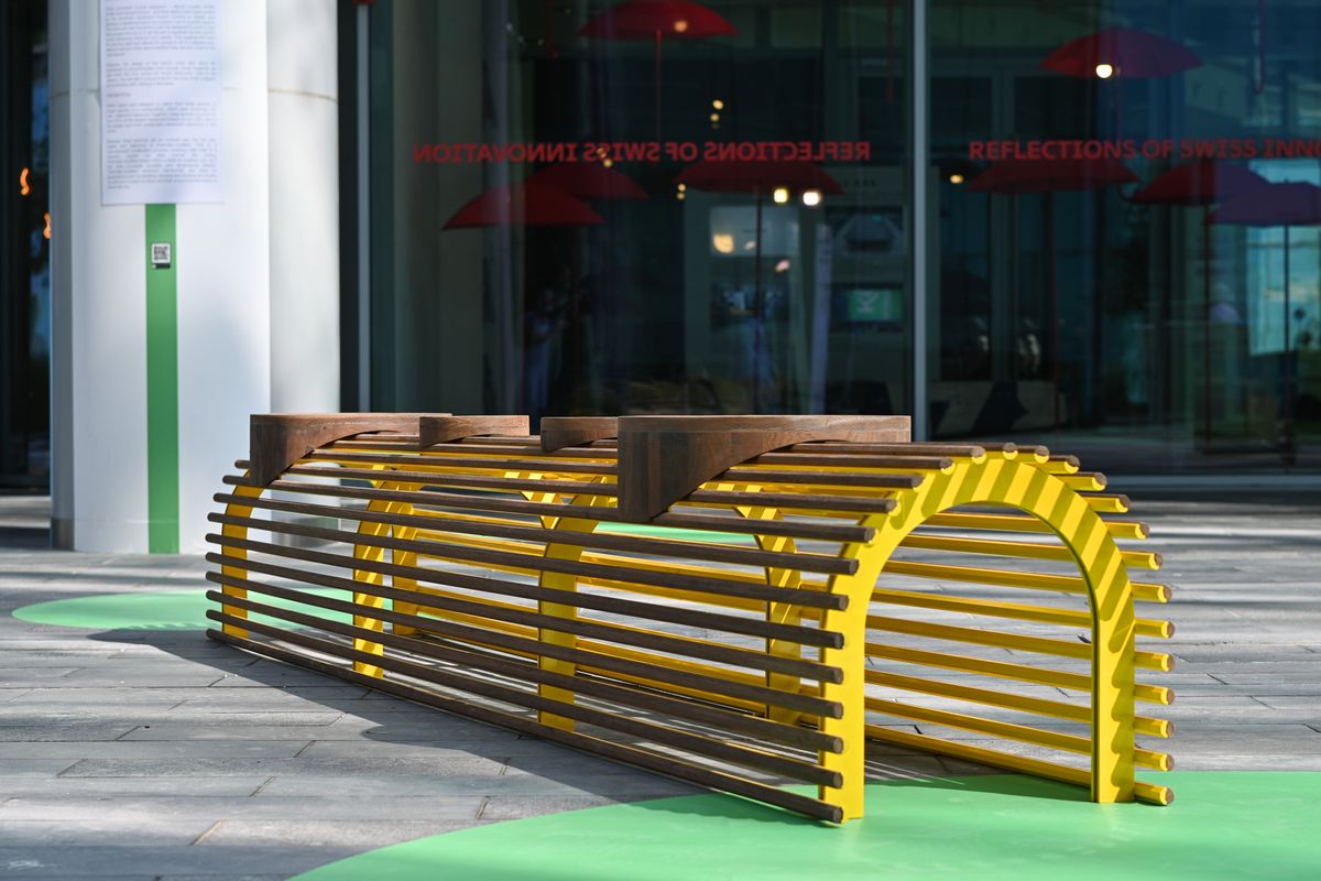 American hardwood benches designed for social distancing unveiled at ...
