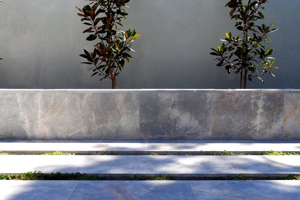 Silver Ash sandblasted marble by Sai Stone | ArchitectureAu