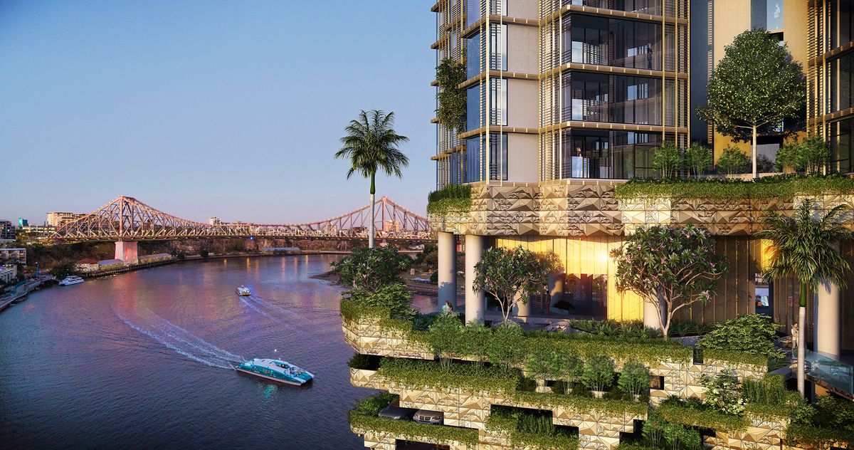 WOHA and Architectus reimagine the Queenslander as riverfront tower ...