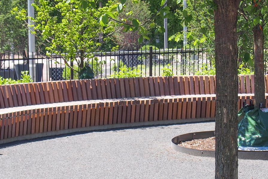 Solid Skirt Top seats and Block benches by Streetlife | ArchitectureAu