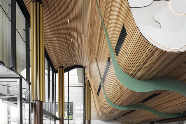 Screenwood ceilings at ACT Law Courts | ArchitectureAu