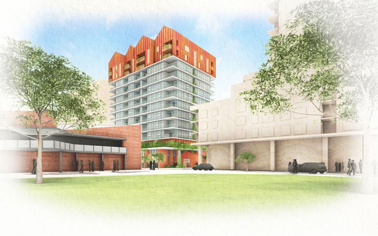 A 12-storey building inspired by industrial history proposed in ...