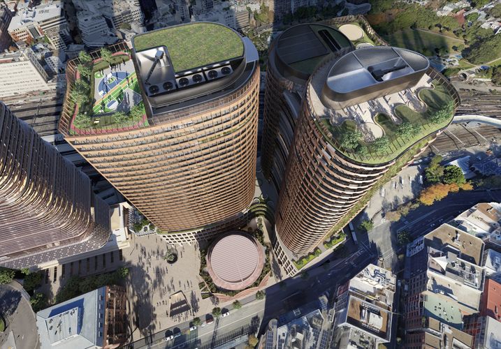 Revised designs released for Sydney's Central Place | ArchitectureAu