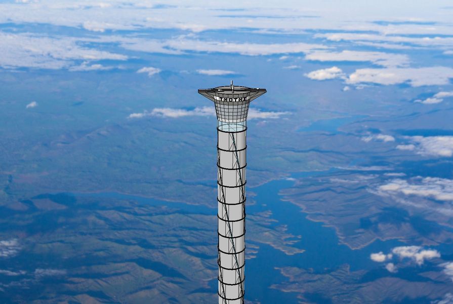Inflatable tower to the edge of space | ArchitectureAu
