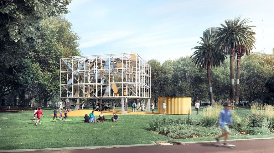 An urban lighthouse: 2021 MPavilion design released | ArchitectureAu