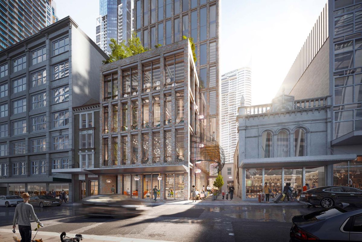 Crone's recycled-brick design wins hotel tower competition | ArchitectureAu