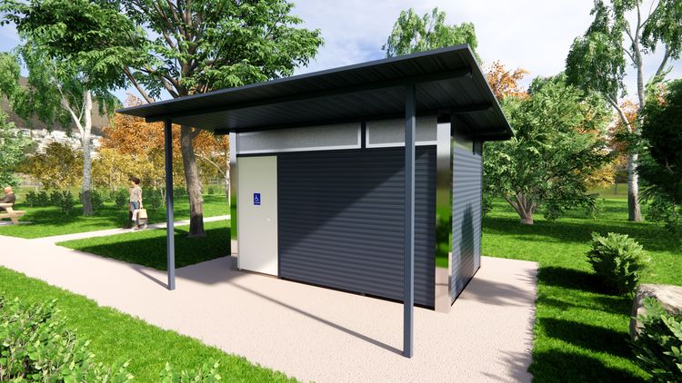 Eureka modular restroom by Landmark Products | ArchitectureAu