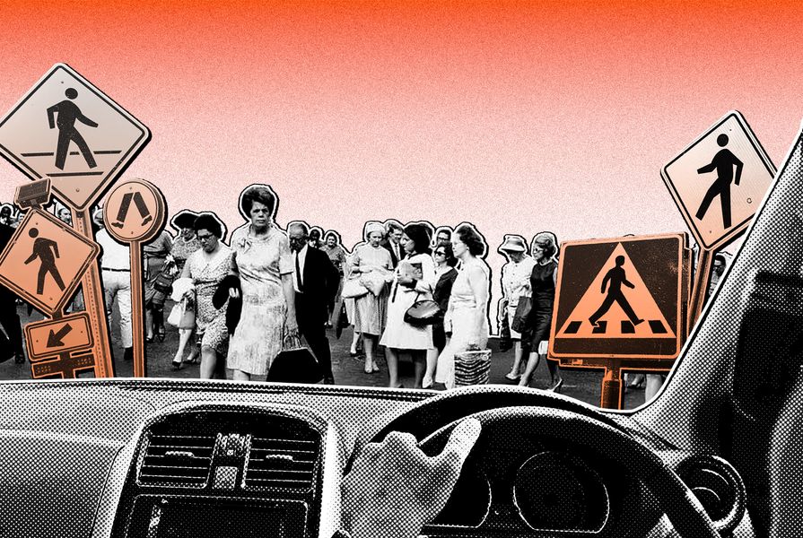 No Jaywalking Sign Drawing